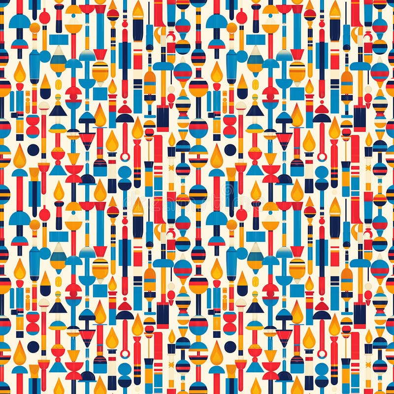 A Pattern of Olympic Medals and Torches Laid Out in a Repeating Grid ...