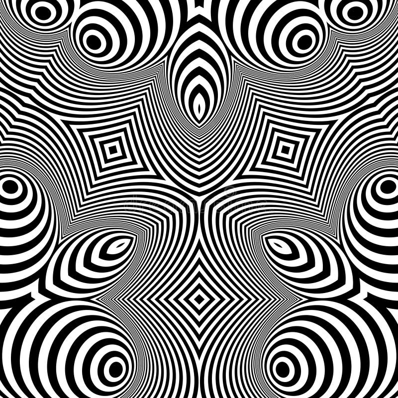 Pattern with Optical Illusion. Abstract Background. Optical Art Stock ...