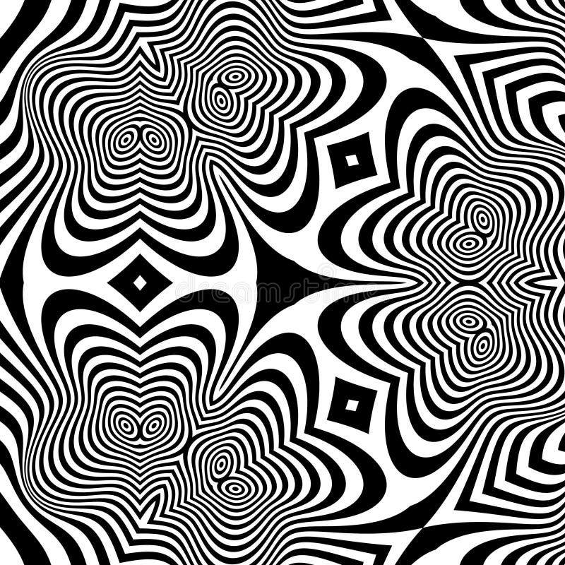 Pattern with Optical Illusion. Abstract Background. Optical Art Stock ...