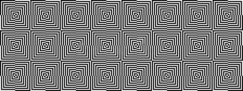 Pattern with Optical Illusion Design with Black and White Squares ...