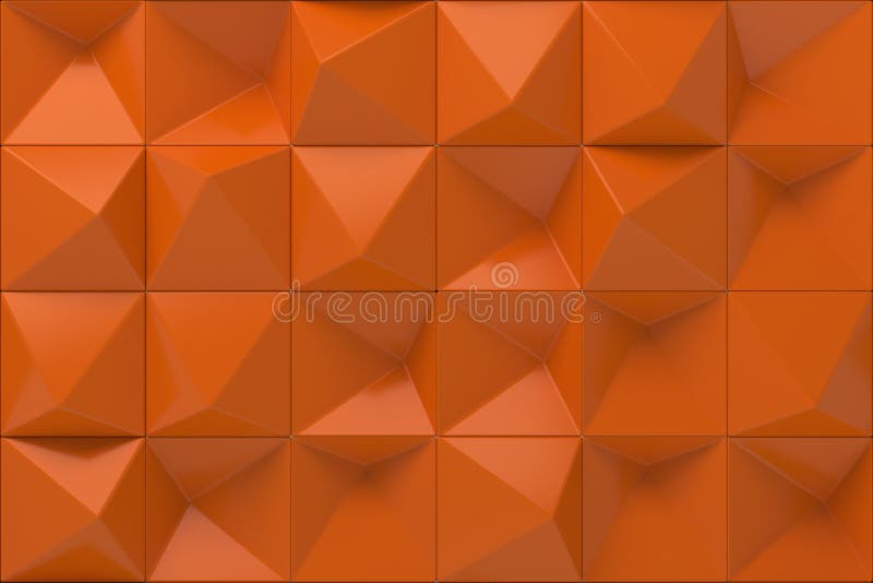 Pattern of Orange Pyramid Shapes Stock Illustration - Illustration of ...