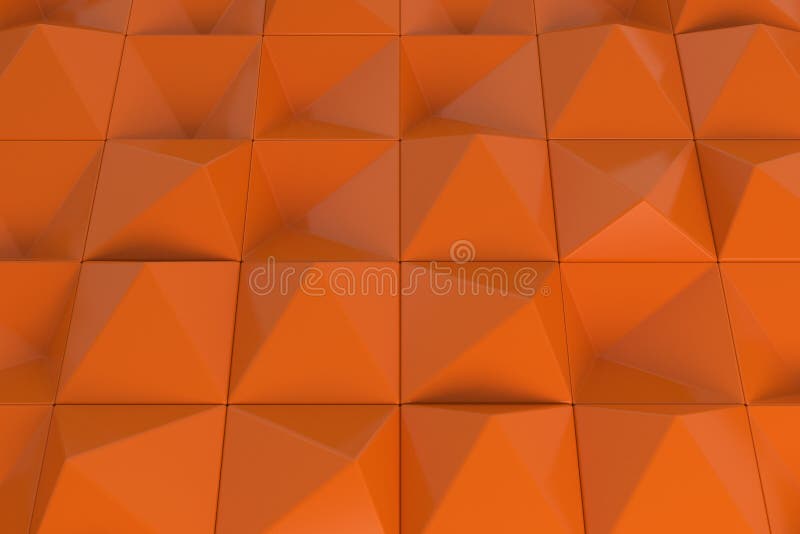 Pattern of Orange Pyramid Shapes Stock Illustration - Illustration of ...