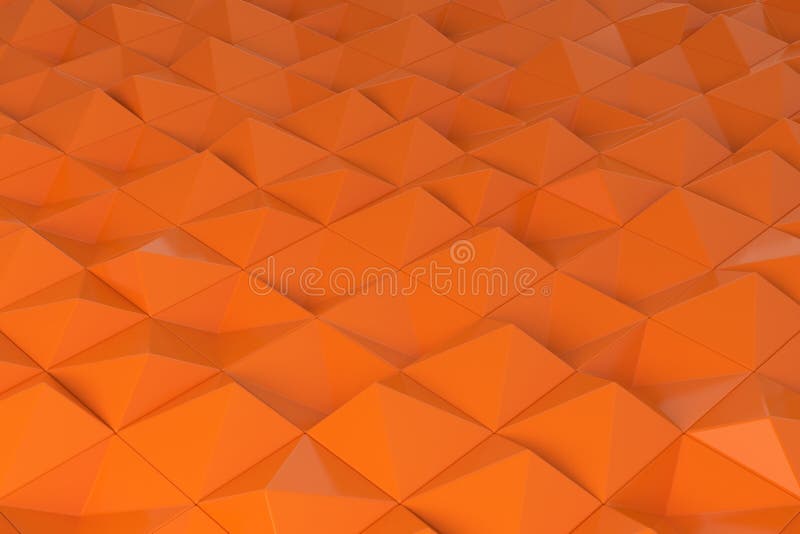 Pattern of Orange Pyramid Shapes Stock Illustration - Illustration of ...