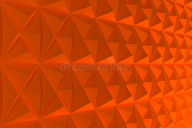 Pattern of Orange Pyramid Shapes Stock Illustration - Illustration of ...