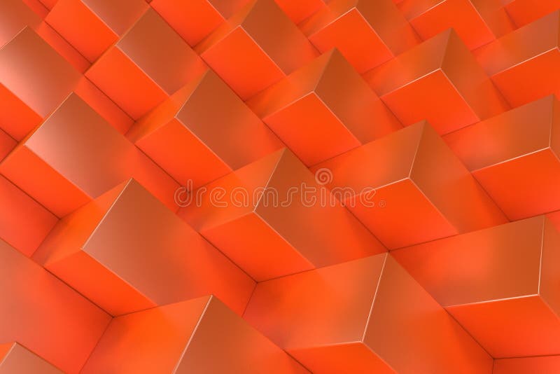 Pattern with Orange Rectangular Shapes Stock Illustration ...