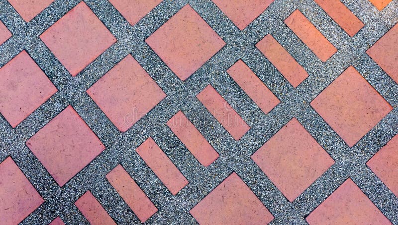 Pattern of Terra Cotta Tile and Gravel Stock Image - Image of floor ...