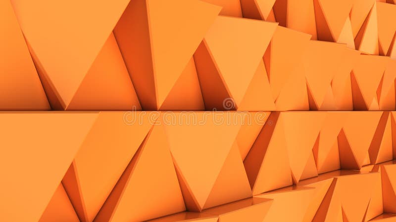 Pattern of Orange Triangle Prisms Stock Illustration - Illustration of ...