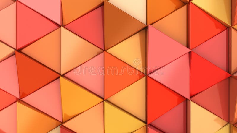 Pattern Of Orange Triangle Prisms Stock Illustration - Illustration of ...