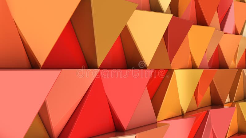 Pattern of Orange Triangle Prisms Stock Illustration - Illustration of ...