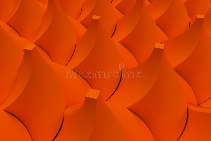 Pattern of Orange Twisted Pyramid Shapes Stock Illustration ...