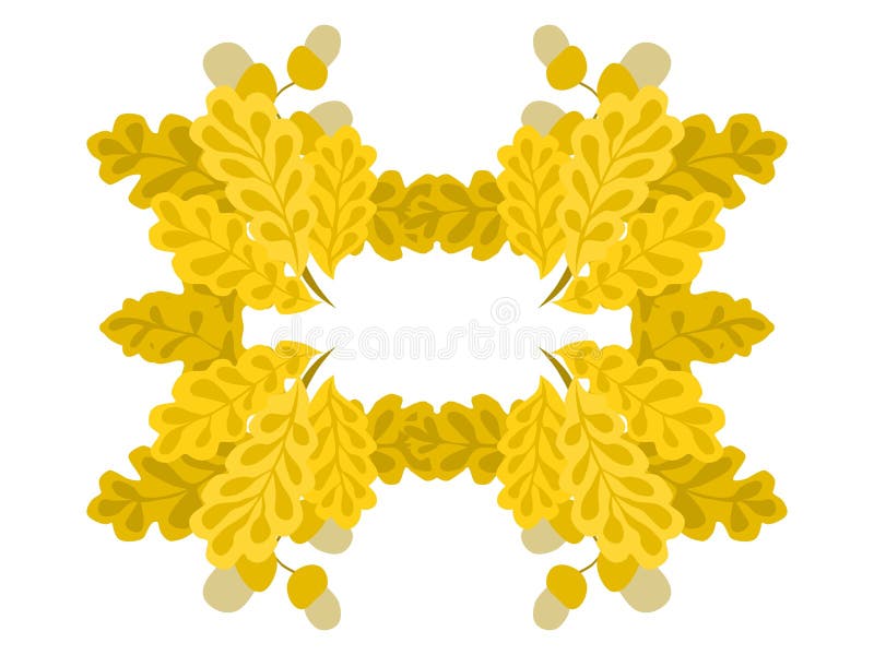 Pattern Ornament of Leaves and Acorns Simple Draw Stock Vector ...