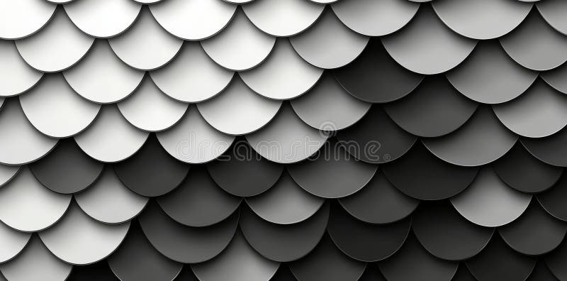 A Pattern of Overlapping Circular Scales in Various Gray Tones ...