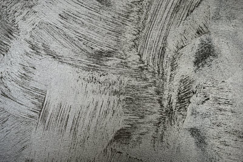 The Pattern of the Painted Wall with Silver and Gray Paint with ...