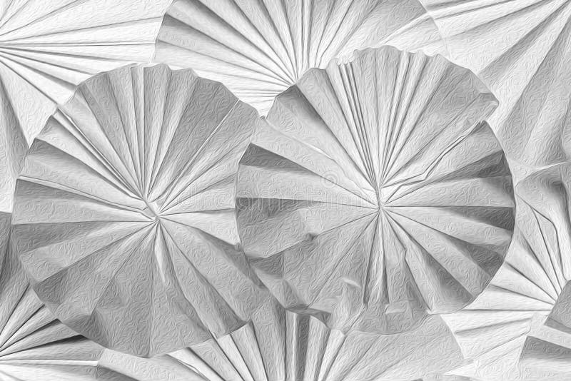Pattern of Paper Art Work As Flower Shape Decorated on Wall. Abstract ...