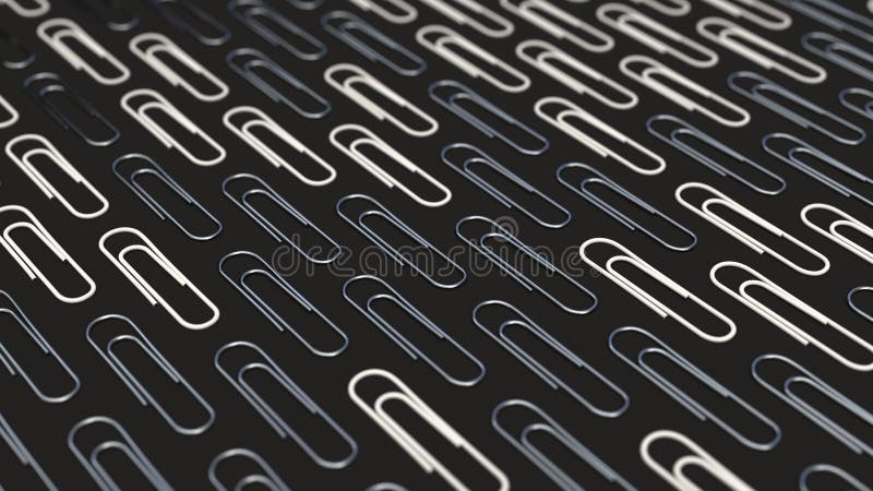 Pattern from paper clips stock illustration. Illustration of white ...