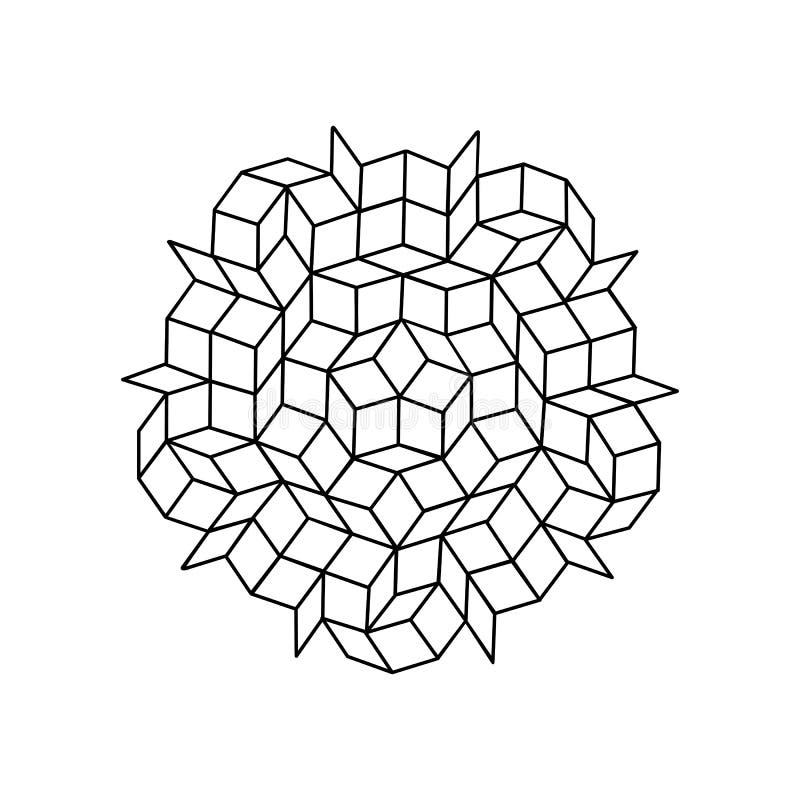 Penrose Pattern Background stock vector. Illustration of penrose - 7516303