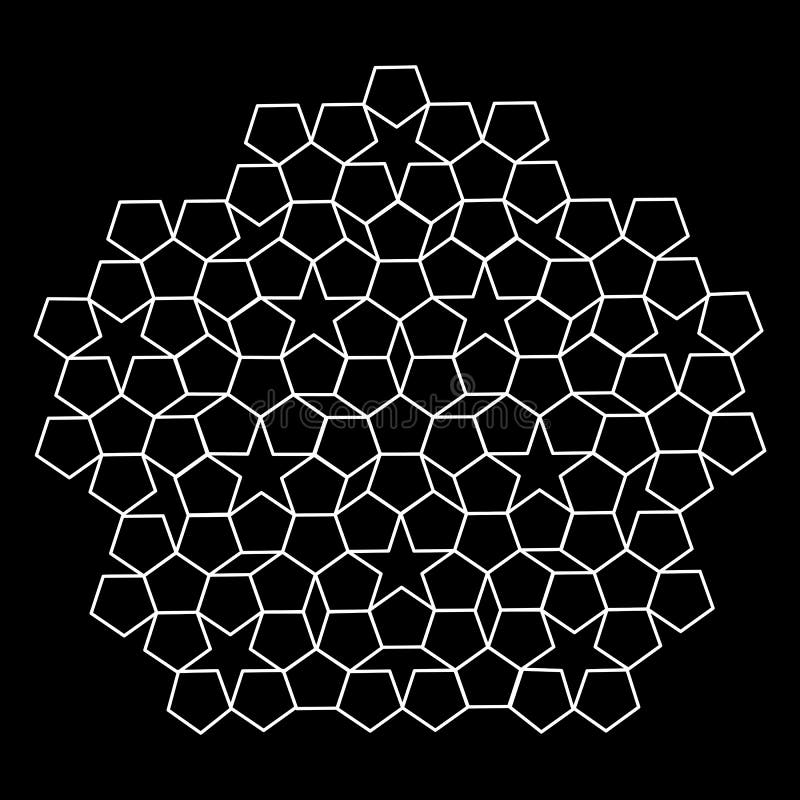 Penrose Pattern Background stock vector. Illustration of penrose - 7516303