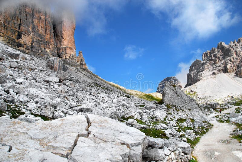 Pattern Pass in Dolomites Mountains Stock Photo - Image of mountain ...