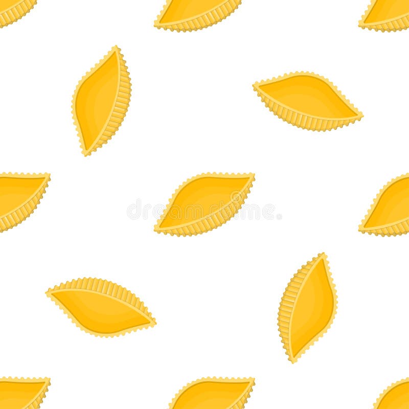 Pasta Shells on a White Isolated Background. Italian Macaroni. Cartoon ...