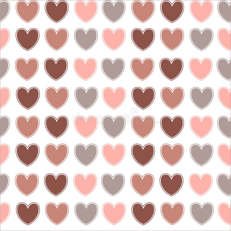 Pattern with Pastel Hearts. Vector Illustration. Stock Vector ...