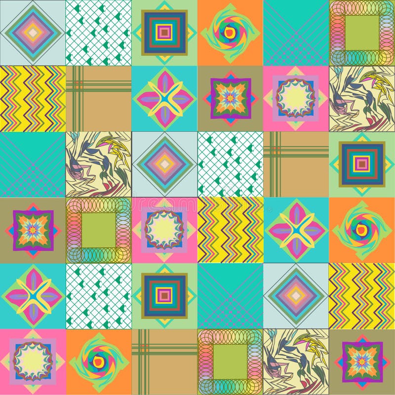 Pattern in Patchwork in Graphics Stock Illustration - Illustration of ...