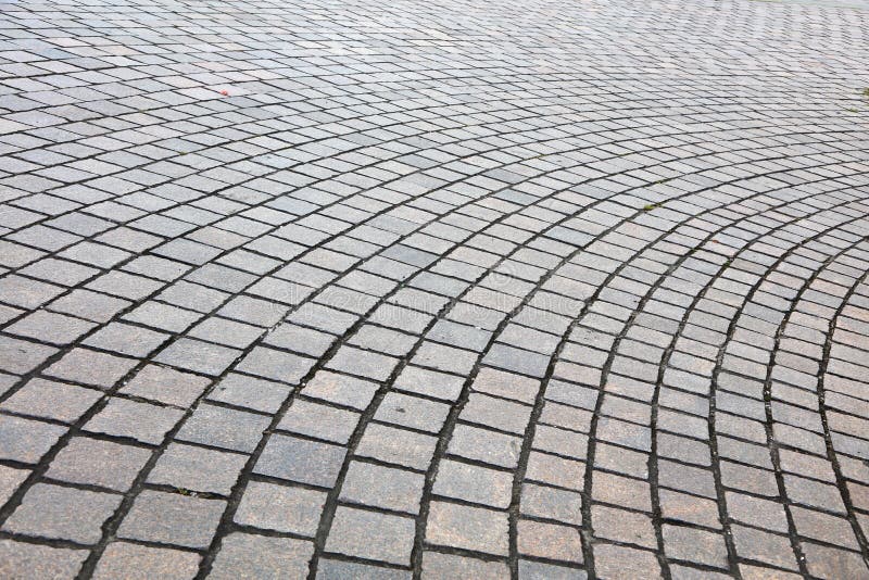 Pattern of Paved Cobble Stones on a Curve Path Stock Photo - Image of ...