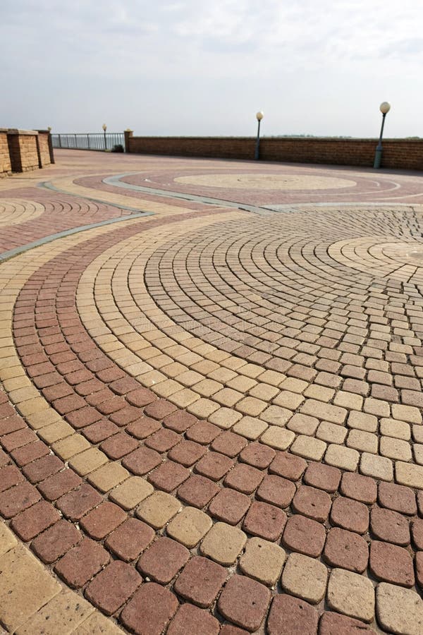 Pattern of Pavers. Circular Pattern of Brick Paving Stones Stock ...