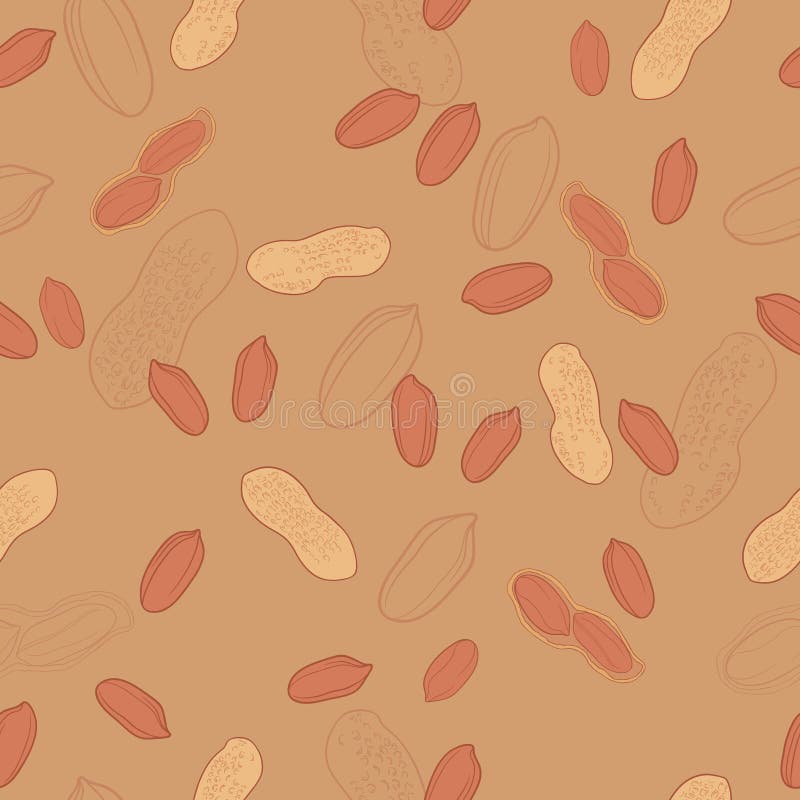 Cartoon peanut in shell stock vector. Illustration of happy - 43653793