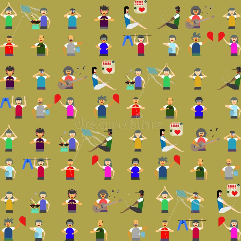 Pattern People Community Vector Illustration Eps10 Stock Vector ...