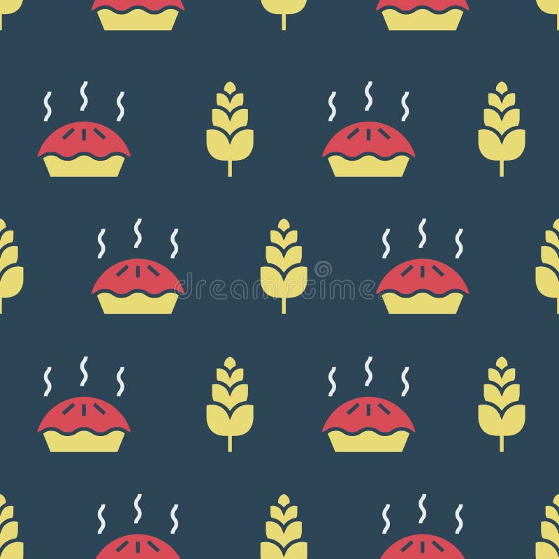 Simple Vector Illustration with Ability To Change. Pattern with Pies ...