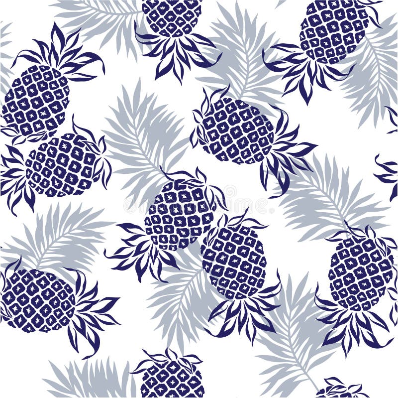Pineapple pattern stock vector. Illustration of abstract - 51570709
