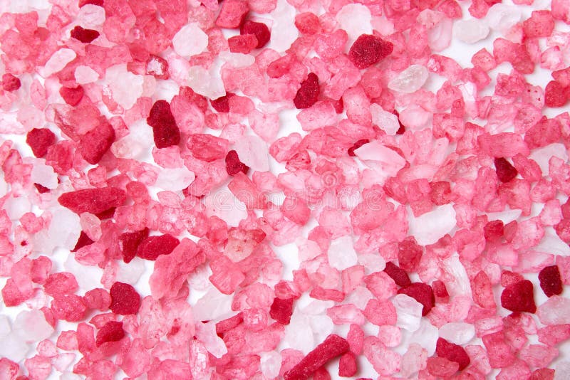 Pattern with Pink Bath Salt Grain Scattered on the Marble Surface Stock ...