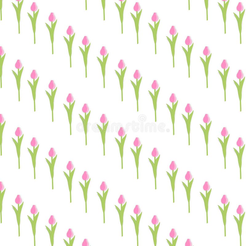 Pattern with pink flowers stock vector. Illustration of spring - 268451403