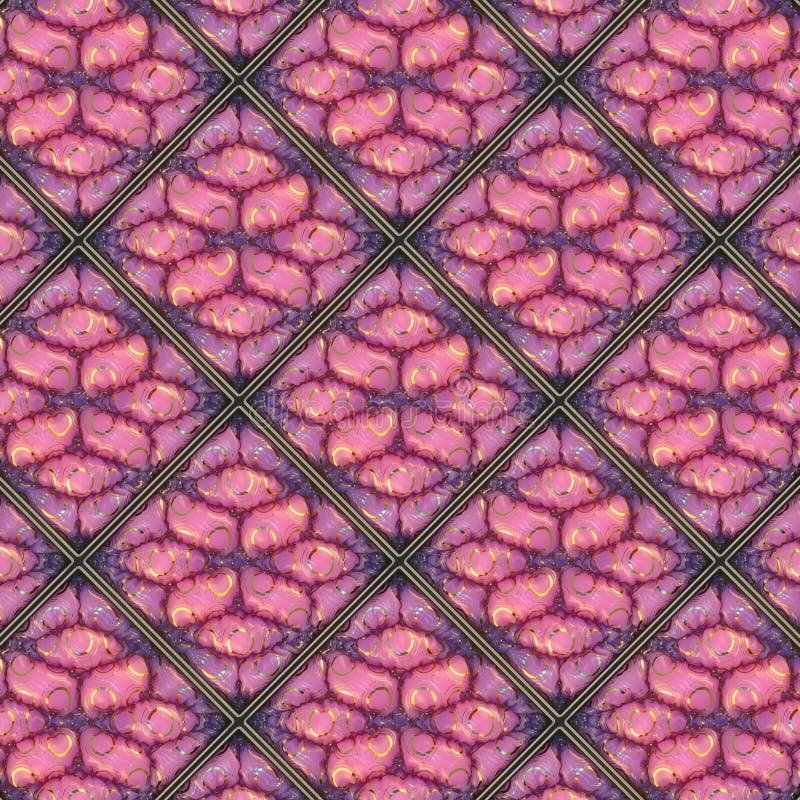 Pattern of Pink Inflatable Cushions Arranged in a Square Grid. Bright ...