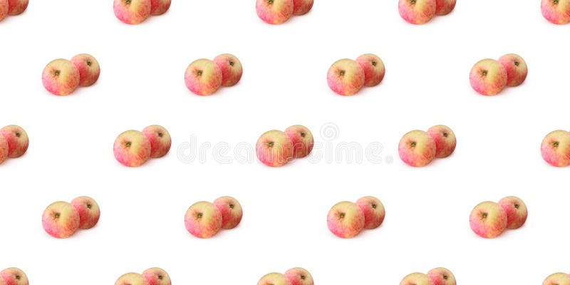 Pattern of Pink Lady Apples Creating a Seamless Texture Isolated on ...