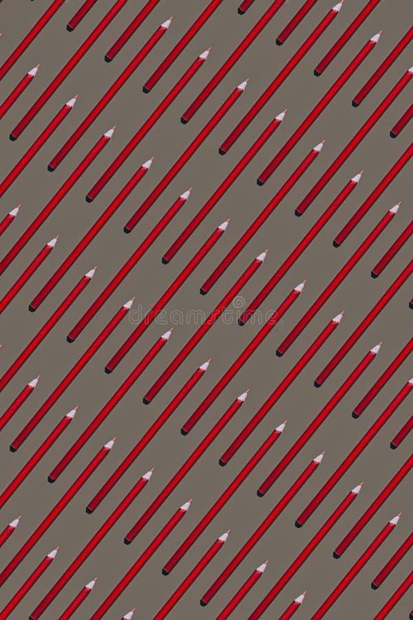 Pattern of pink pencils. stock image. Image of background - 207239569