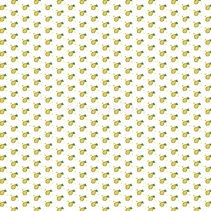 Pattern Pixel Art Pear Fruit Design Template Stock Illustration ...