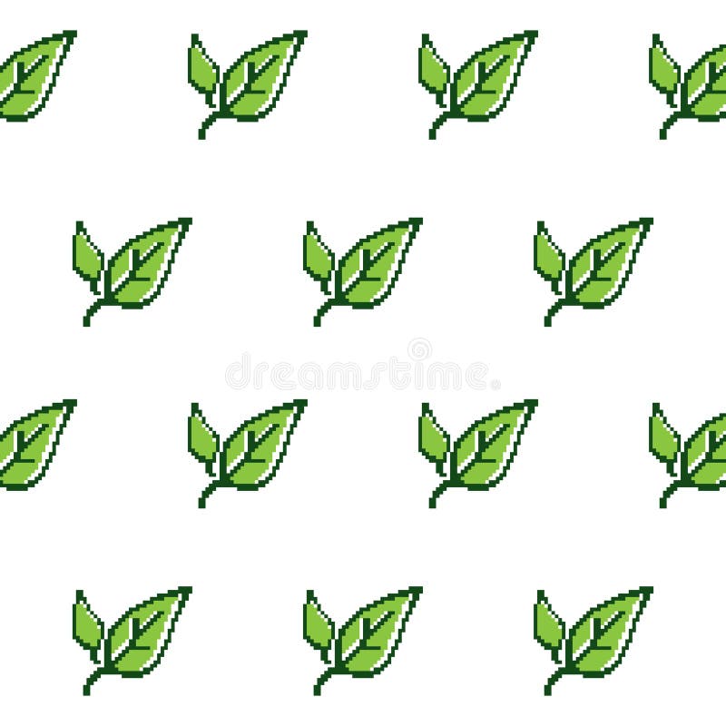 Pattern Plant Pixel Art Design Background Stock Vector - Illustration ...