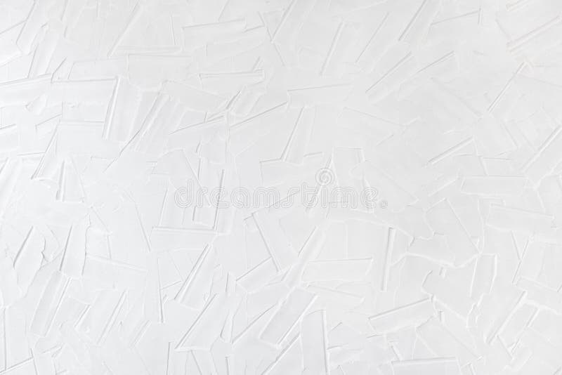 A Pattern on the Plaster Made with a Wide Spatula. White Wall ...