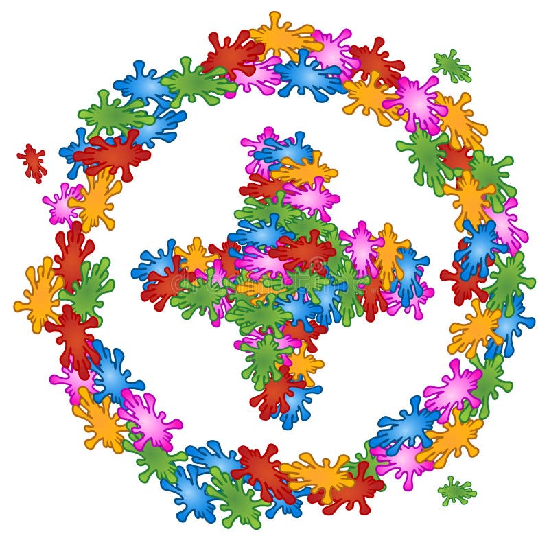 Pattern plus of flowers stock vector. Illustration of clean - 95776780