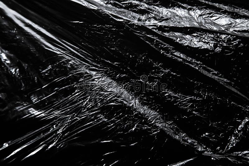 Pattern of the Polyethylene Surface on Black Background Stock Photo ...