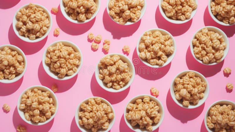 Pattern of Popcorn, Abstract, Art, Shadow, Pink Background, Food ...