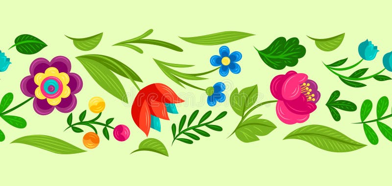Pattern with Pretty Flowers. Beautiful Decorative Natural Plants and ...