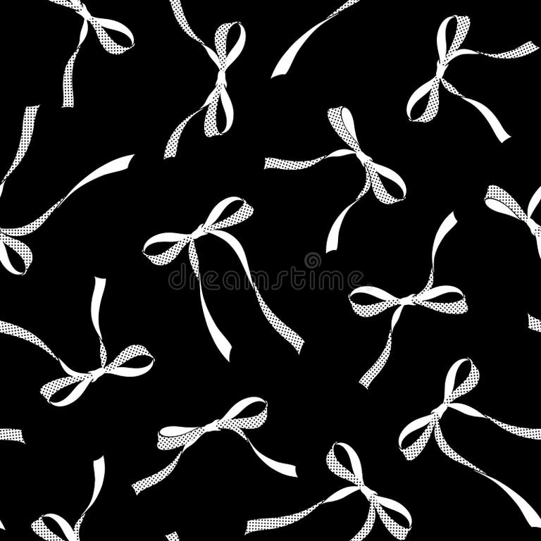 Pattern of pretty ribbon, stock vector. Illustration of silhouette ...