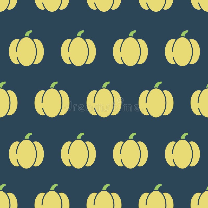 Simple Vector Illustration with Ability To Change. Pattern with Pumpkin ...