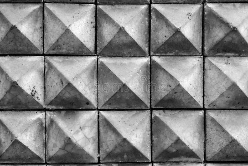 Pattern of Pyramid Mosaic Tiles on the Wall Texture Background Stock ...