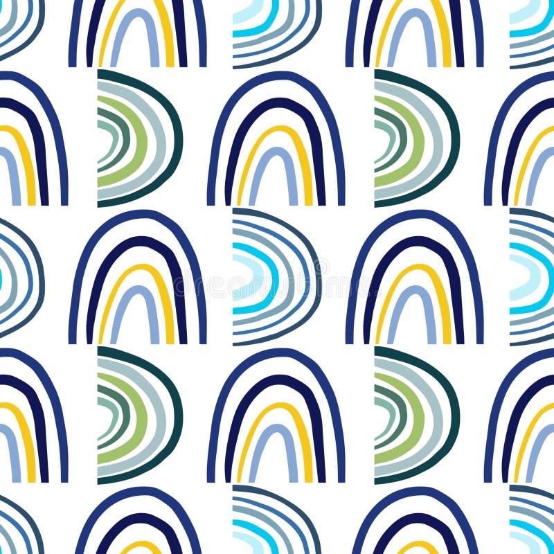 Rainbow on a Blue Background. Color Realistic Spectrum. Vector ...