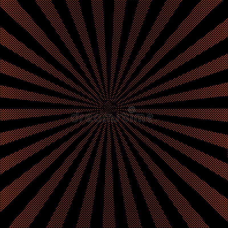 Pattern with Rays of Orange Dots Stock Vector - Illustration of dots ...