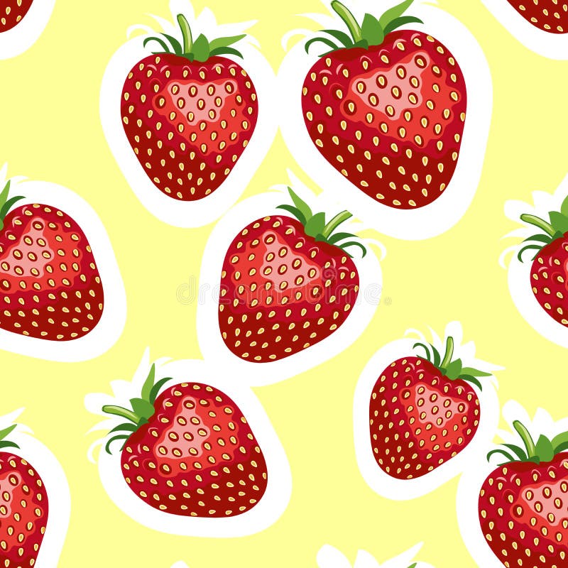 Pattern of Realistic Image of Delicious Big Strawberries Different ...