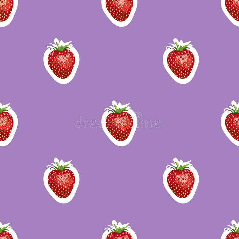 Pattern of Realistic Image of Delicious Ripe Strawberries Same Sizes ...
